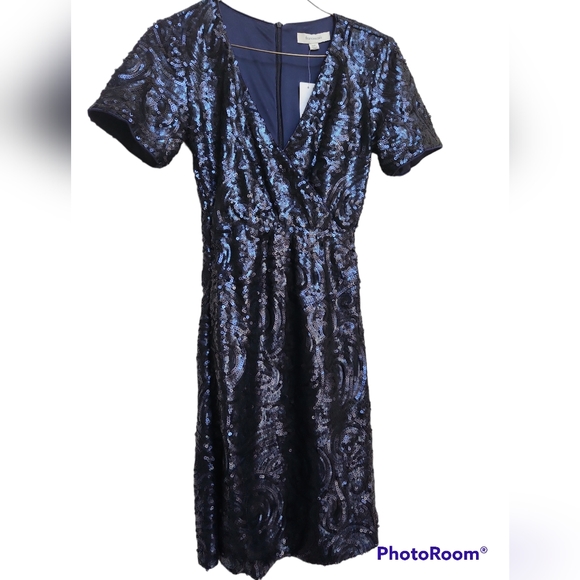 Francesca's Collections | Dresses | Dark Blue Sequin Dress By ...